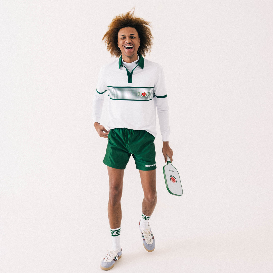 Pickleball Athletic Polo - White – Bogey Boys