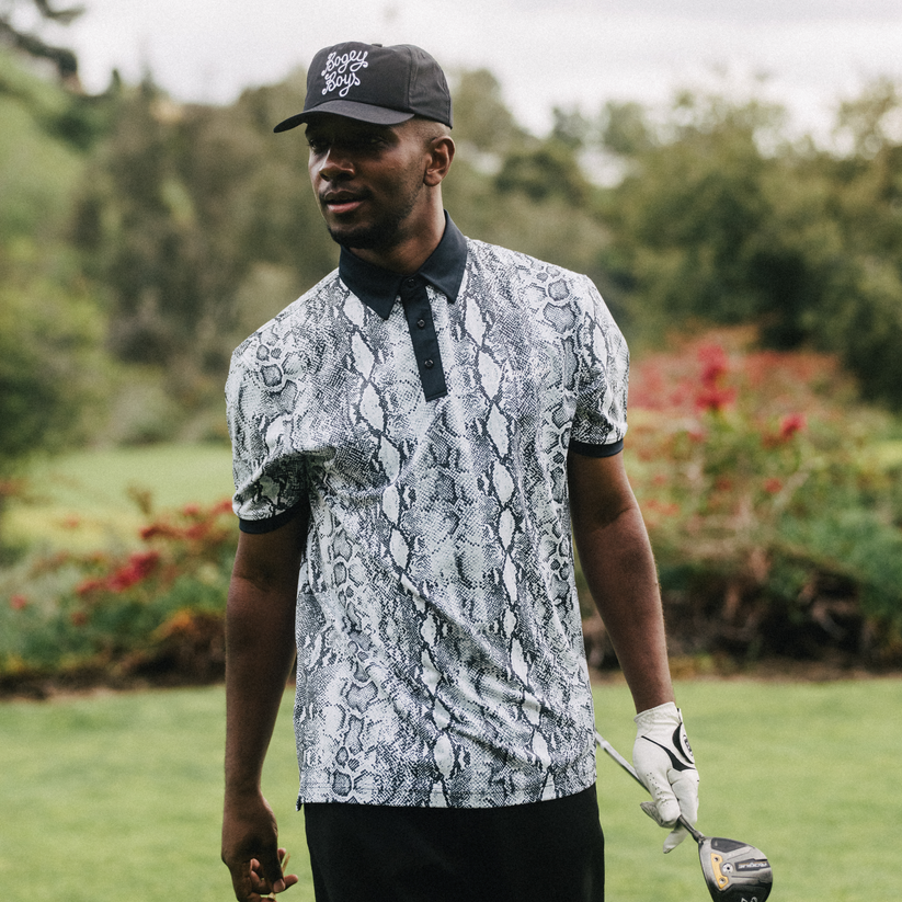 The Snake Run Athletic Polo - Python Grey – Bogey Boys